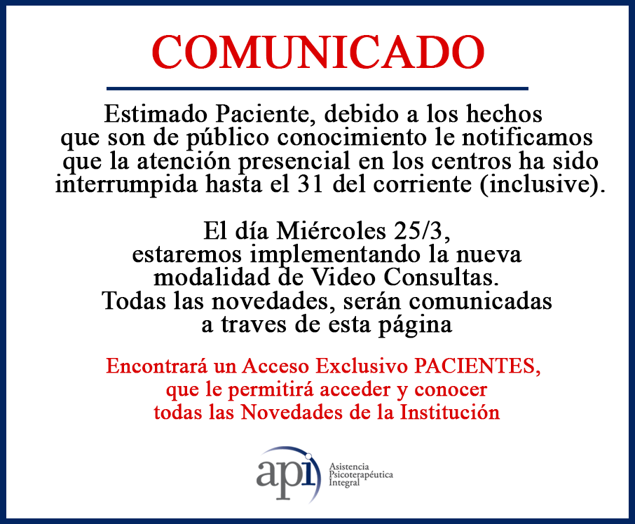 comunicado – API Salud Mental