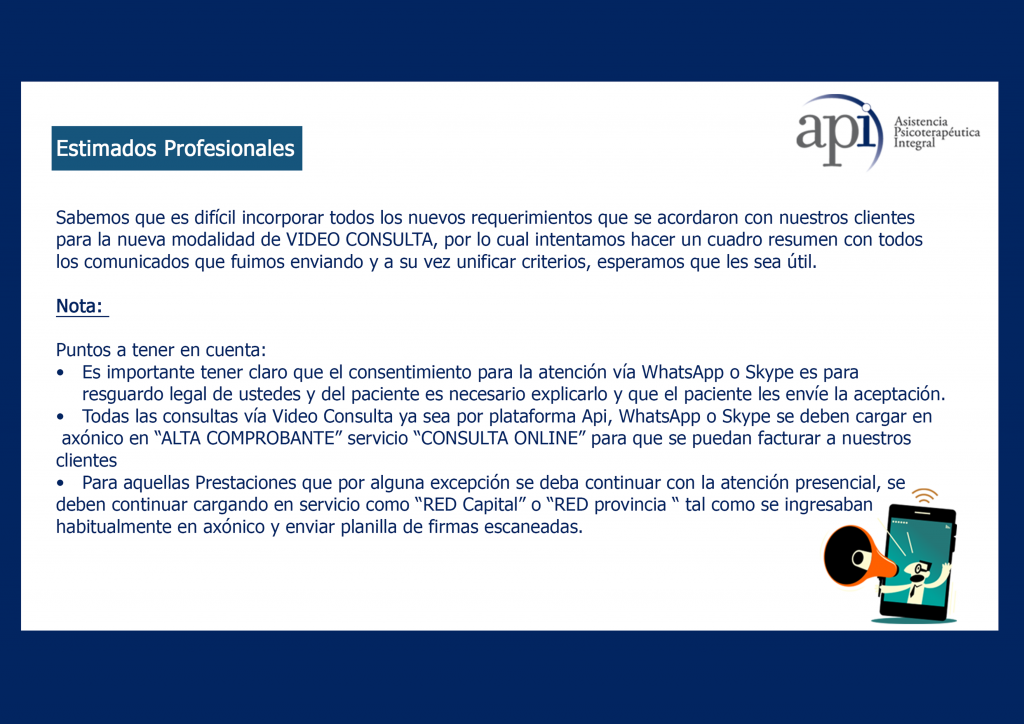 COMUNICADO IMPORTANTE – API Salud Mental